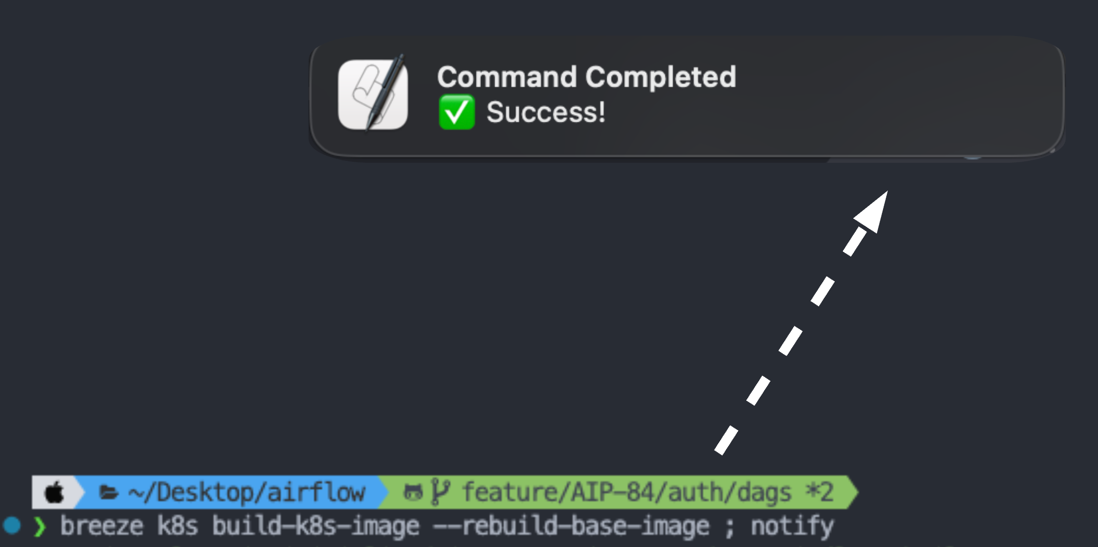 Push-based CLI Workflow on MacOS